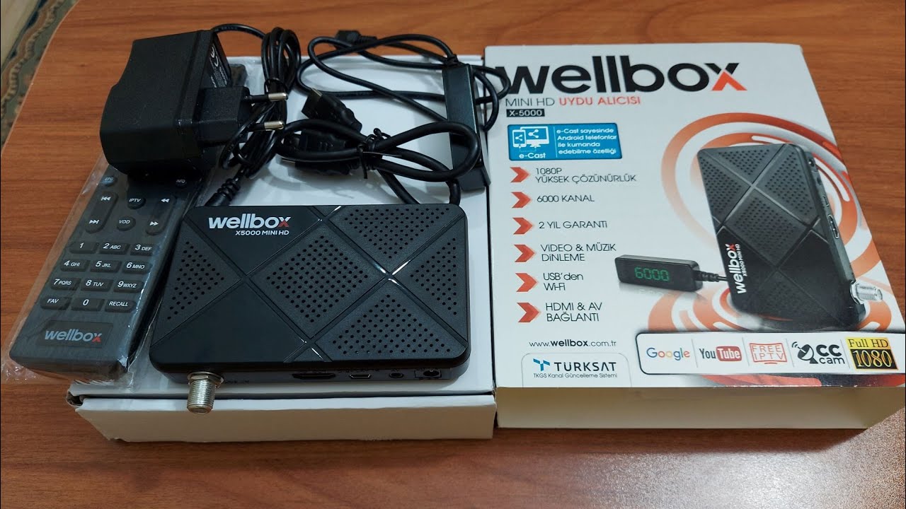 TELEFONDAN KUMANDALI UYDU ALICI. (Wellbox X5000 Mini HD Çanaklı ...