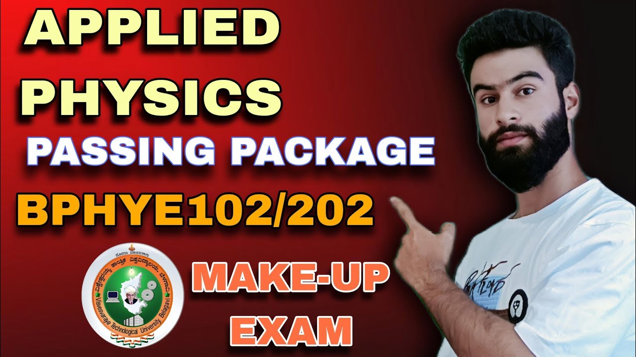 Applied Physics Passing Package Vtu| For Makeup Exam - YouTube