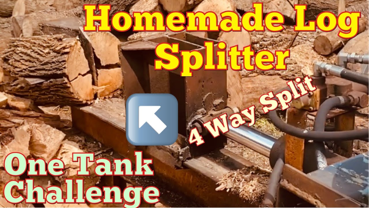 #One Tank Challenge! How Much Wood Can I Split? Homemade Log Splitter ...