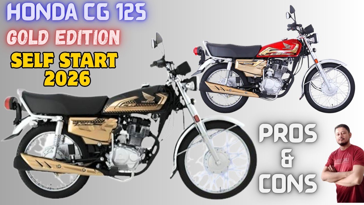Honda CG 125 2026 gold edition self start | regular model | pros & cons ...