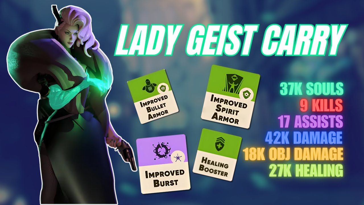 MOST DAMAGE with mainly VITALITY ITEMS? | Deadlock Lady Geist Gameplay ...