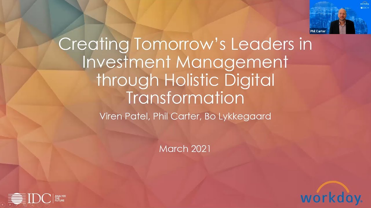 IDC Investment Management Leaders Webinar - YouTube