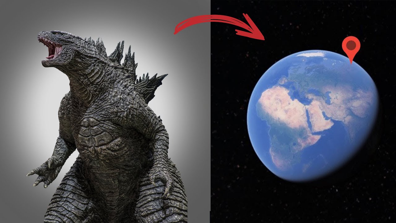 Scazry REAL Godzilla in Real Life on Google Earth! - YouTube