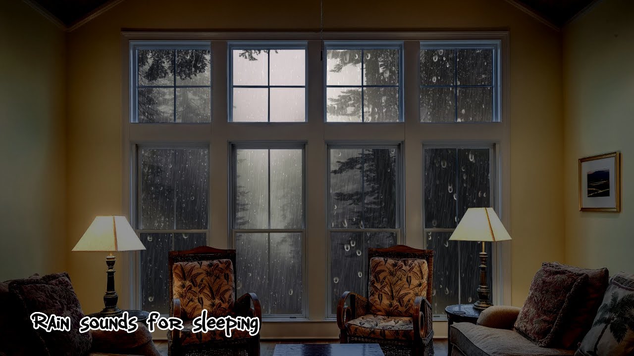 Sleeping soundly while listening to the sound of heavy rain at the ...