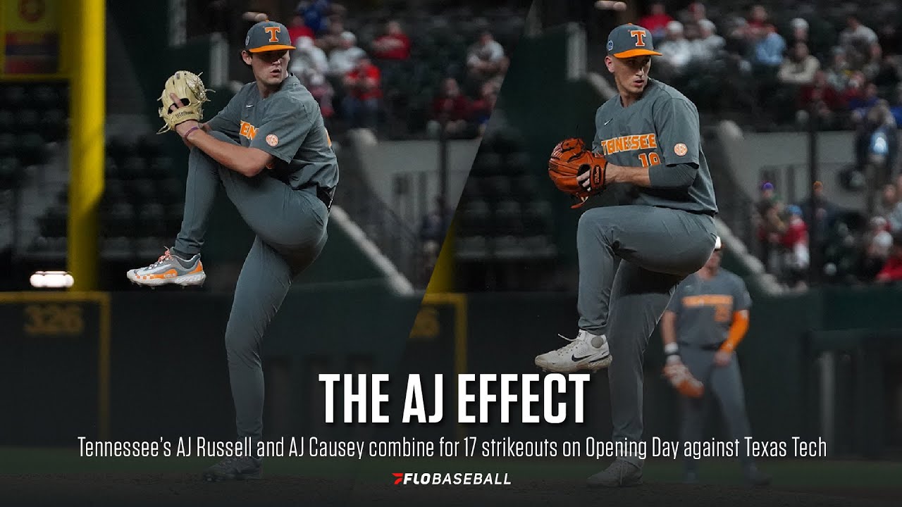 Tennessee Baseball's AJ Russell & AJ Causey Combine For 17 Strikeouts ...