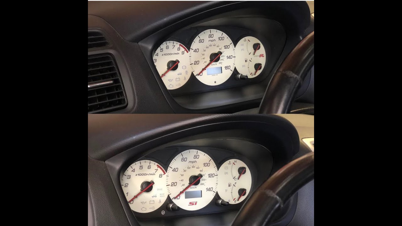Honda Civic Si/ EP3 cluster swap - YouTube