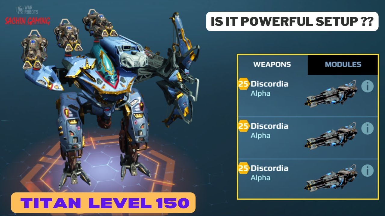 Best Titan Setup - Bersagliere With Maxed DISCORDIA || War Robots Titan ...