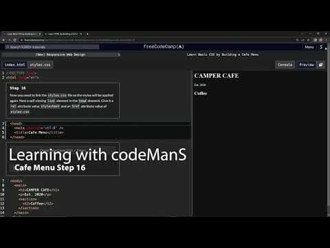 Learn Basic CSS by Building a Cafe Menu - Step 16 - YouTube