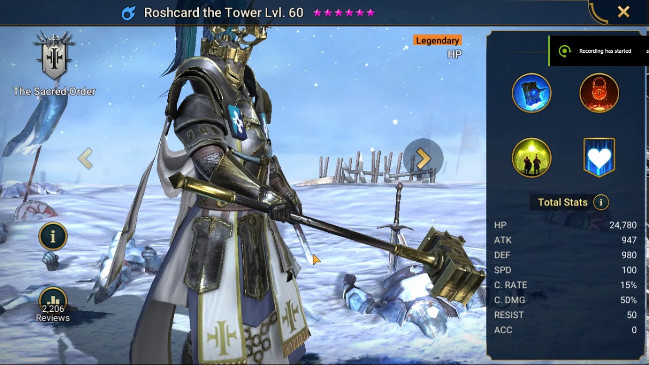 Raid Shadow Legends Hero Showcase Roshcard the Tower lv 60 - YouTube