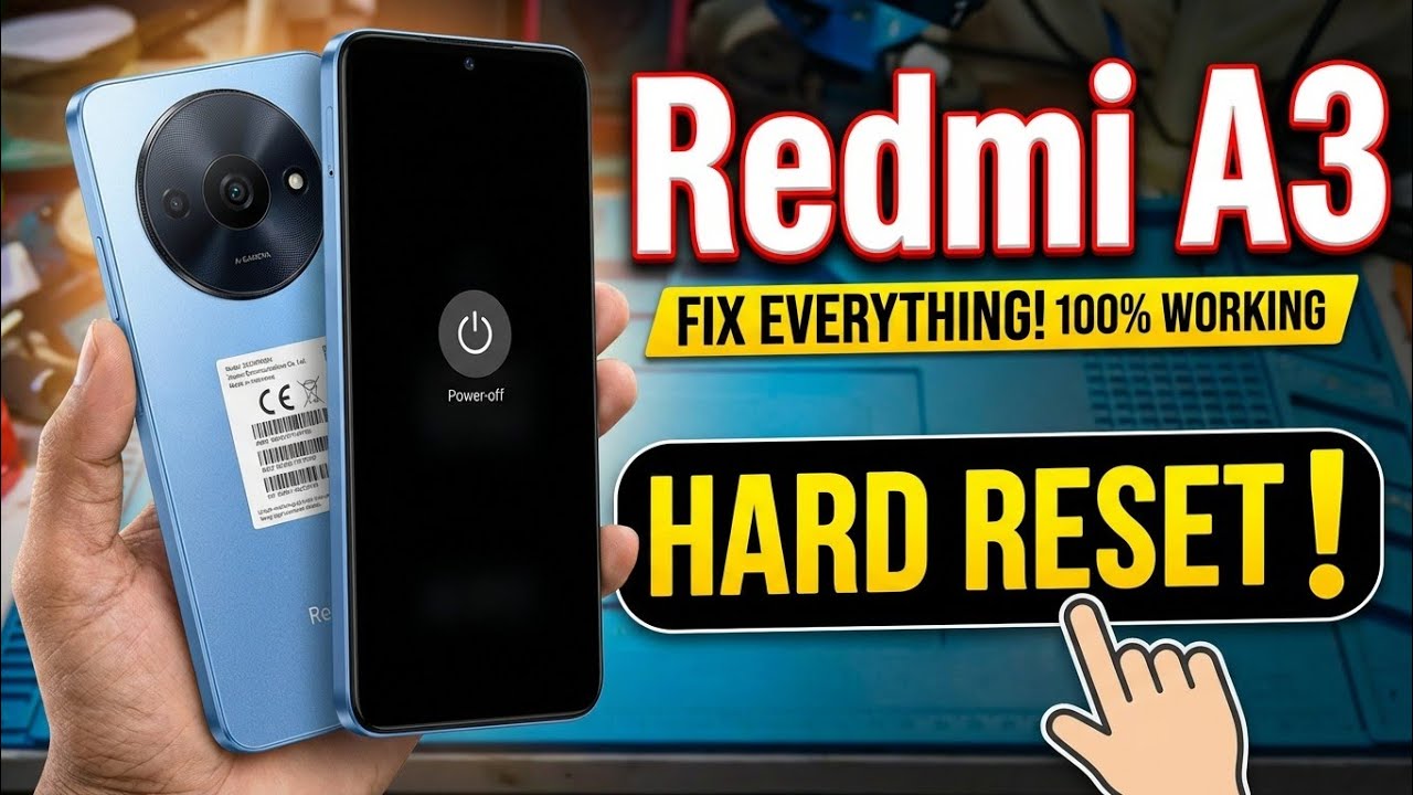 How To Hard Reset Redmi A3 | Redmi A3 Factory Reset - YouTube