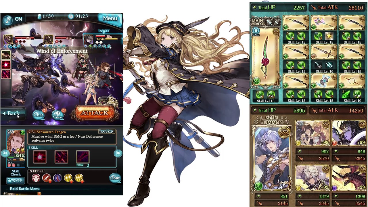 Granblue Fantasy - Monika, Summer Siegfried, Lecia vs Baal - YouTube