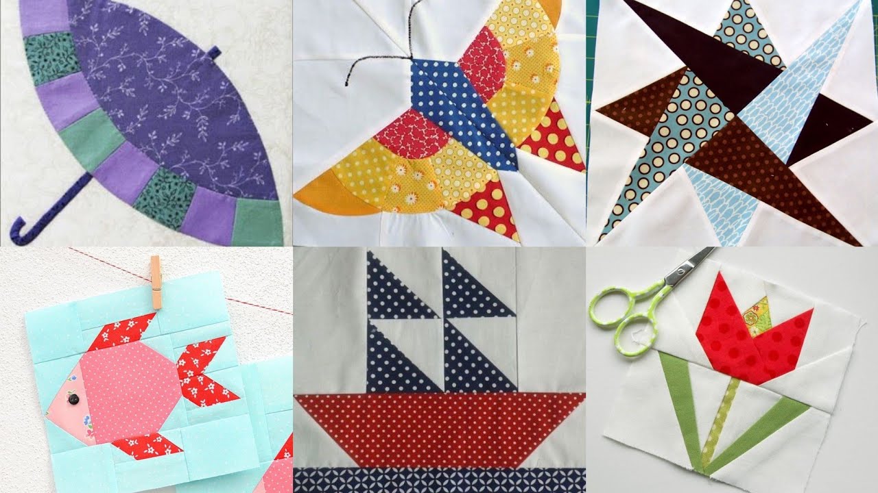 New patchwork simple block patterns quilt design by pop up fashion ...