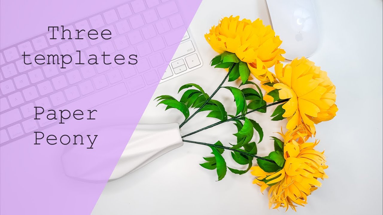 DIY Paper Peony || Flower templates || DIY Paper Flower on Steam || How ...