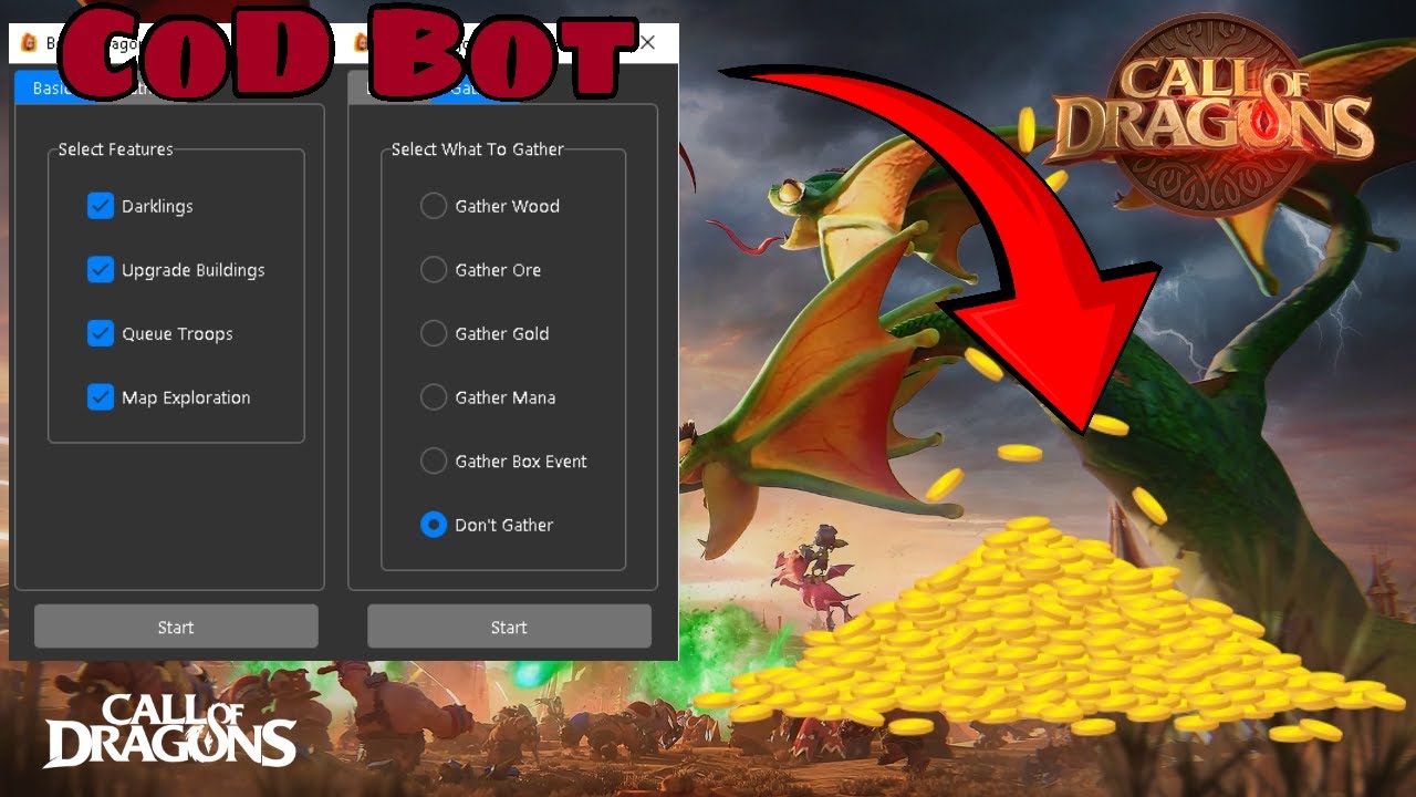 Call of Dragons Bot For Gathering, Fog, Hunt Darklings, Villages ...