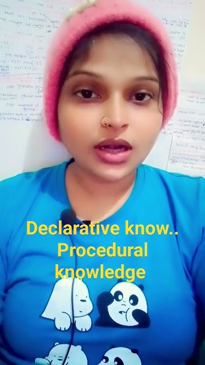 #ctet shorts Important topic Declarative knowledge & Procedural ...