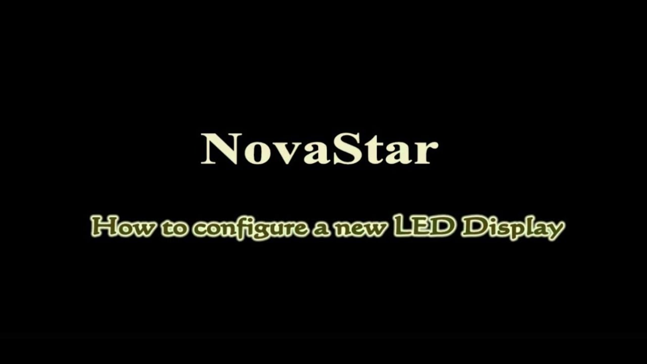 How to configure a new LED screen - YouTube