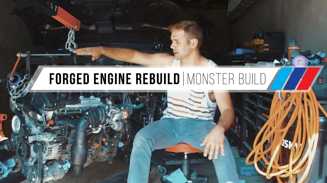 Assembling a forged 4 cylinder engine block - Monster MINI Build - YouTube