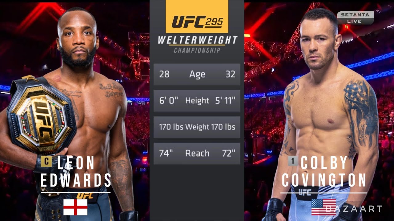 LEON EDWARDS VS COLBY COVINGTON FULL FIGHT UFC 295 - YouTube