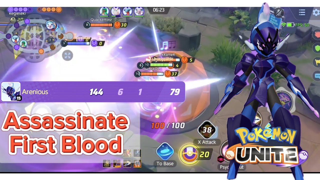 Ceruledge Assassinate First Blood || Pokemon Unite Gameplay || # ...