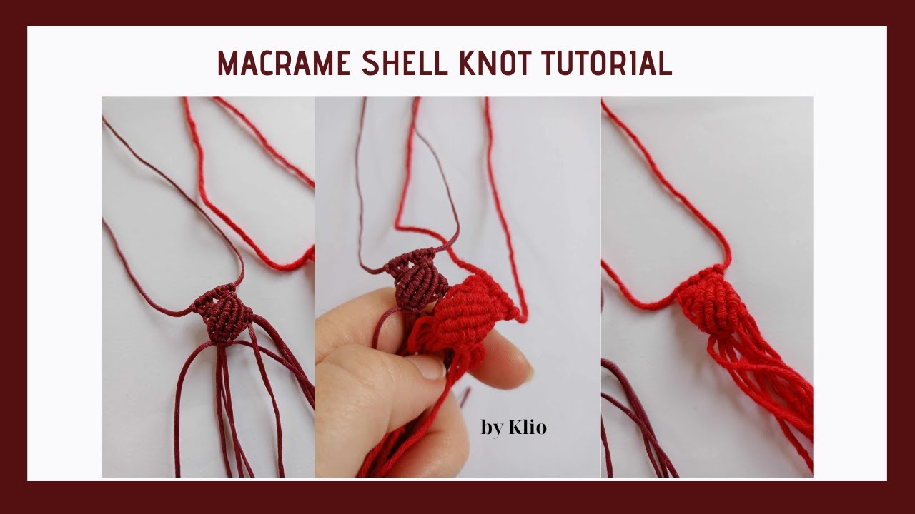 Macrame Shell Knot Tutorial | Μακραμε Βασικοι Κομποι | μακραμε για ...