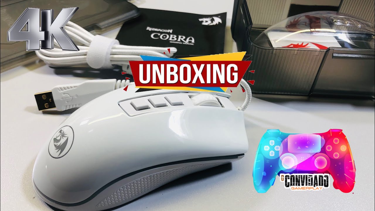 Unboxing Mouse Redragon Cobra White M711-W white - YouTube