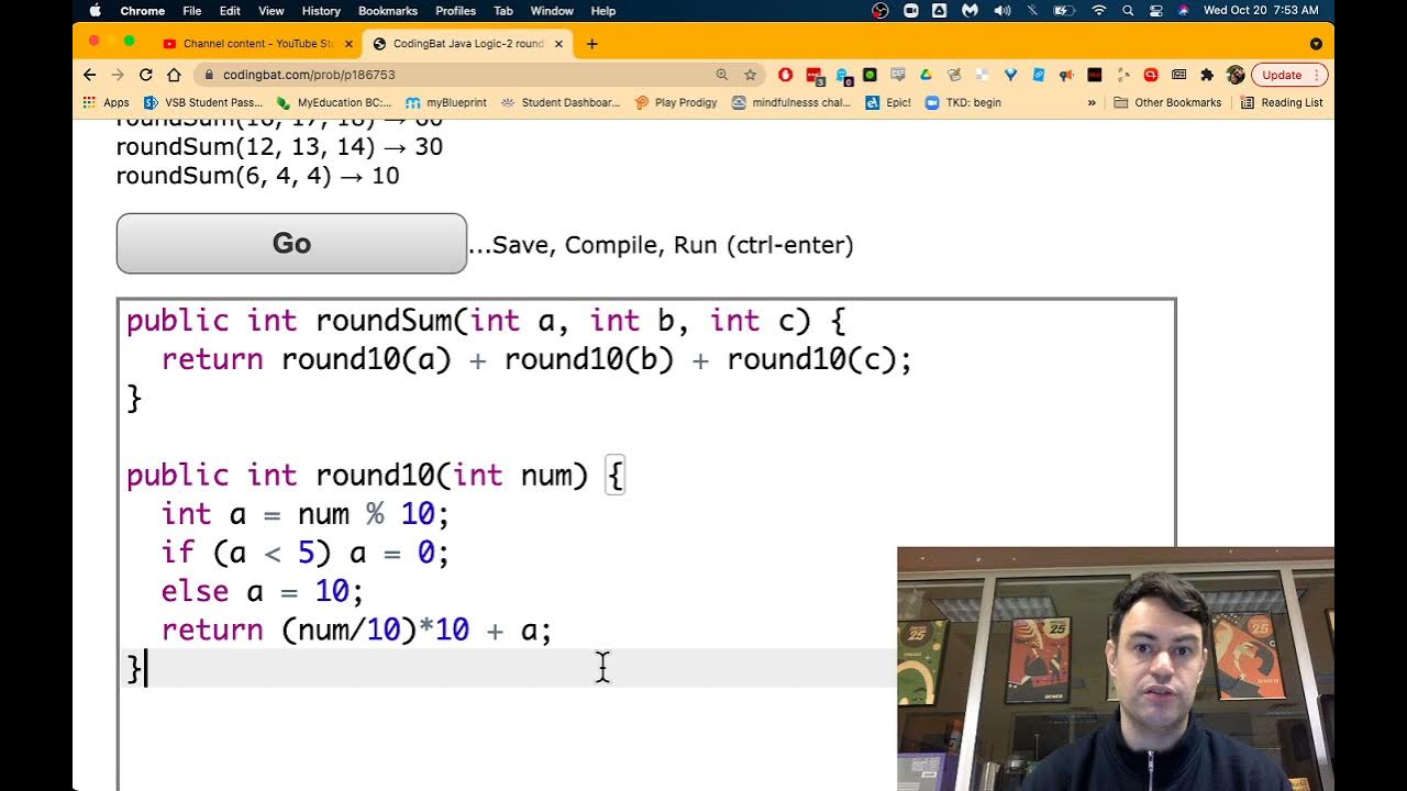 codingBat logic-2 roundSum - YouTube