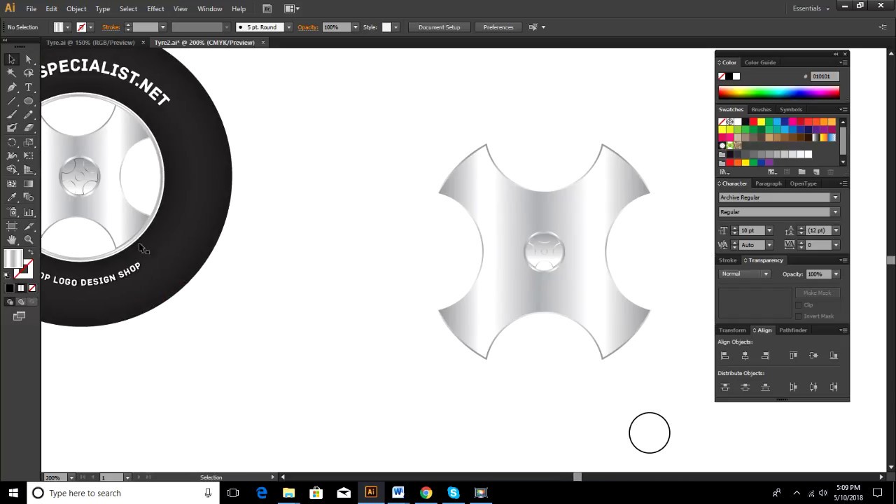 Rim Shape Tutorial LogoSpecialist - YouTube