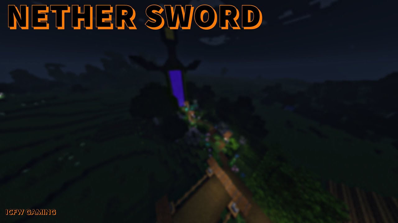 I built a GIANT Nether sword in Minecraft! - YouTube