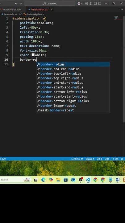 Html Css Hover Side Navigation Bar Csstips Csshtml Htmlcss