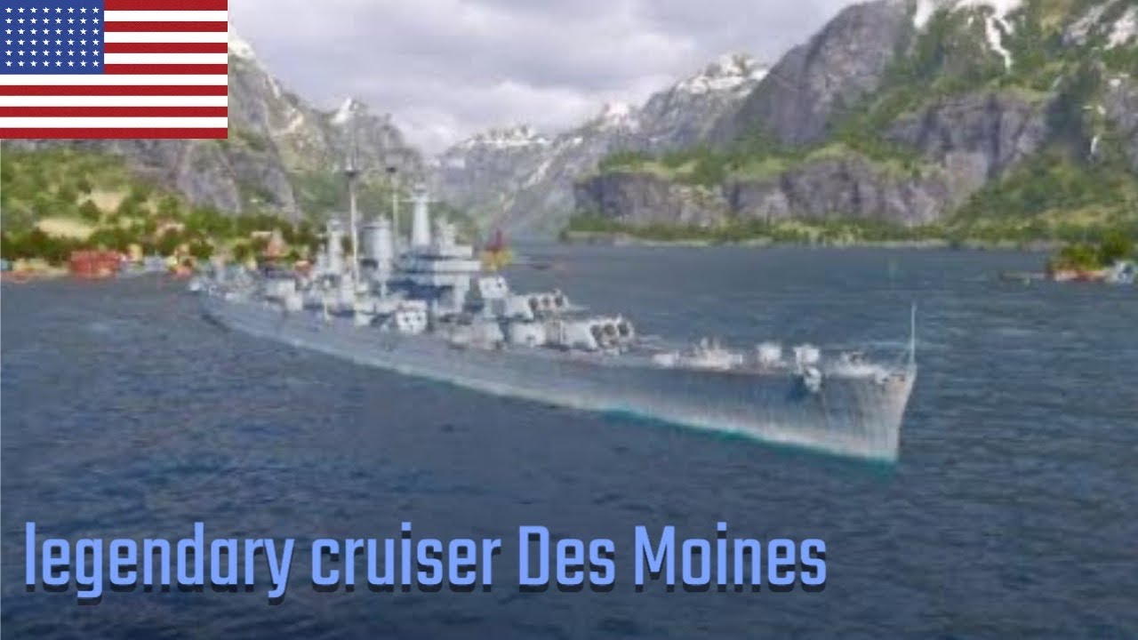 World of Warships: Legends legendary cruiser Des Moines - YouTube
