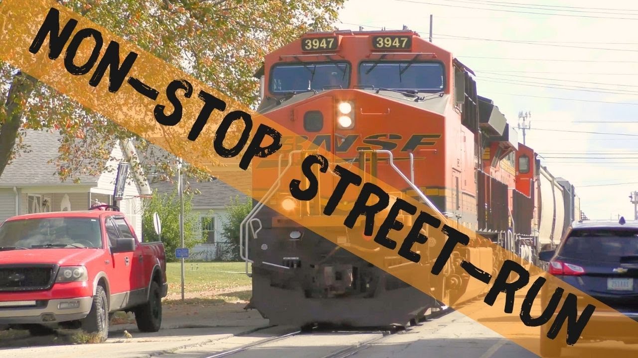 NON-STOP STREET-RUNNING trains on the fastest street-run in America ...