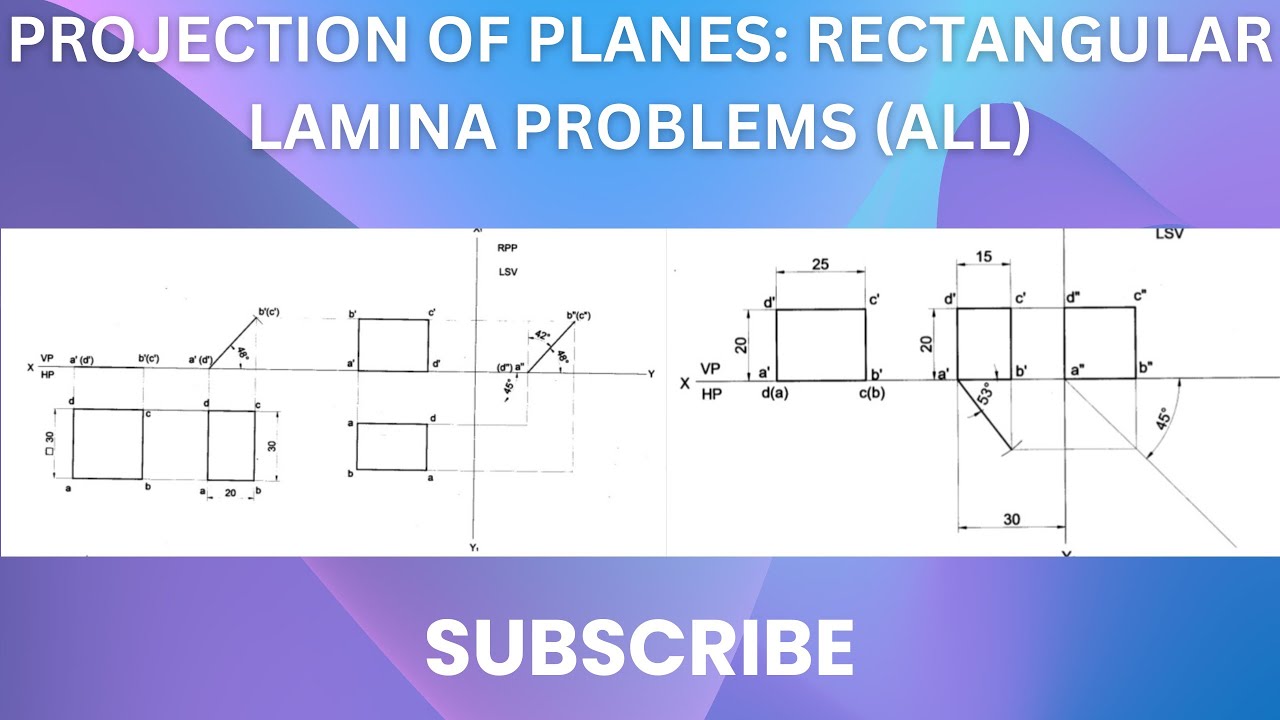 PROJECTION OF PLANES: RECTANGULAR LAMINA| SHORTER EDGE| LONGER EDGE ...