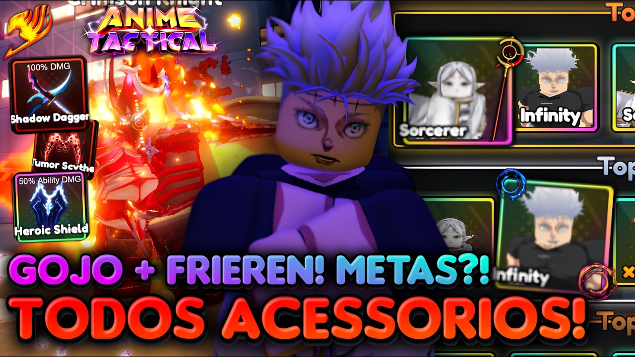 ⚔TODOS ACESSORIOS! COMO PEGAR ⚚ FRIEREN E GOJO ☄️! ANIME TACTICAL ...