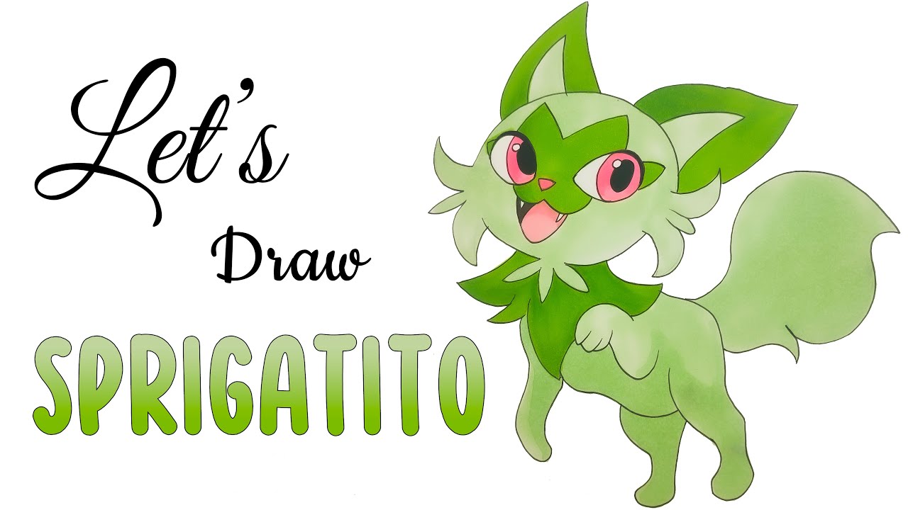 How to Draw Sprigatito | Step by Step Art Tutorial | 4K - YouTube