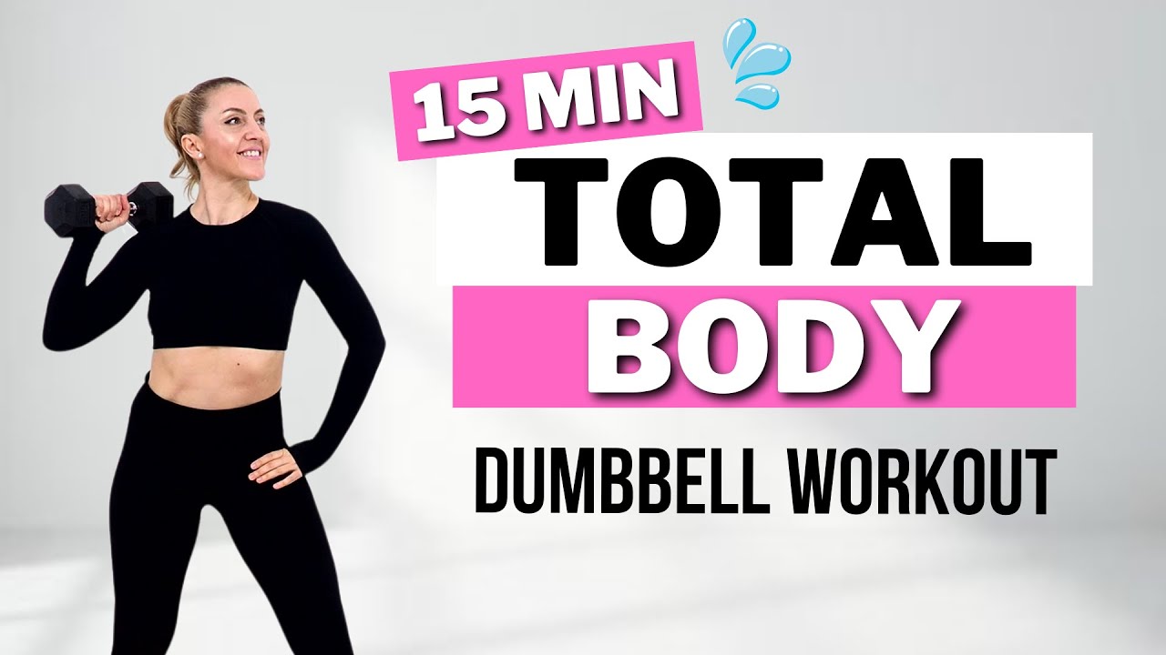 🔥15 Min One Dumbbell Workout🔥Full Body Strength & Conditioning🔥ALL ...