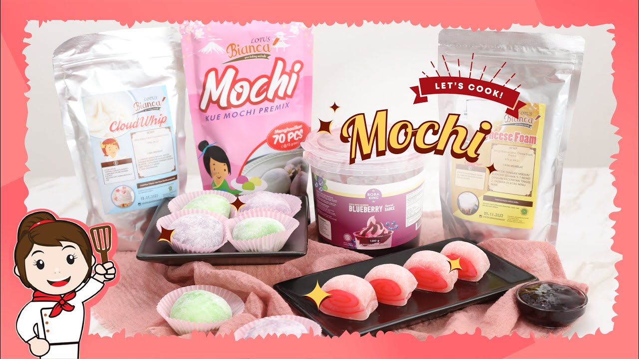 Resep Mochi Mudah Anti Gagal - Tepung Premix Mochi - YouTube