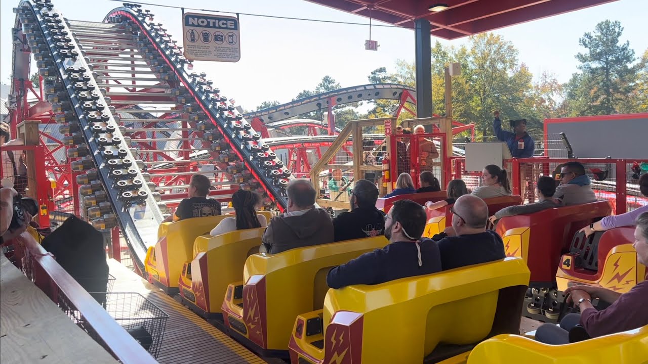 NEW! Kid Flash Cosmic Coaster at Six FlagsOver Georgia POV BOTH SiDES ...