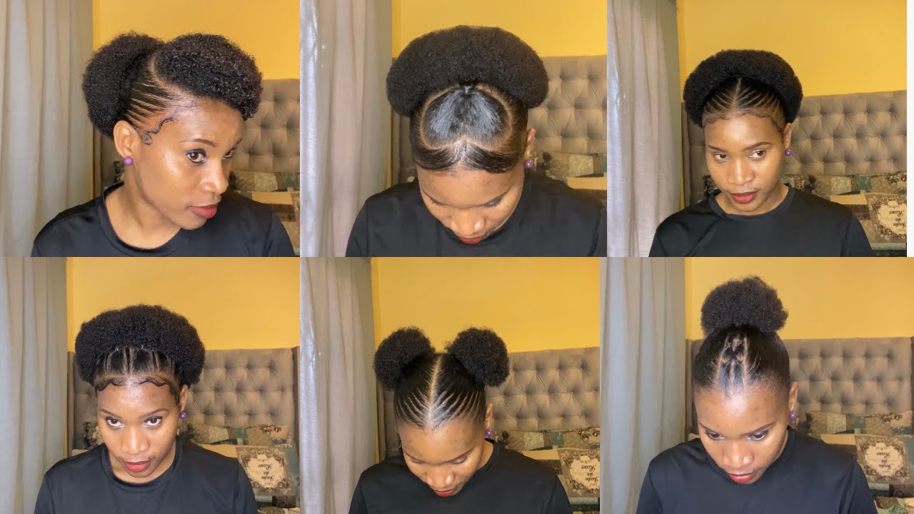 QUICK AND EASY NATURAL HAIRSTYLES FOR SHORT TYPE 4a/4b NATURAL HAIR ...