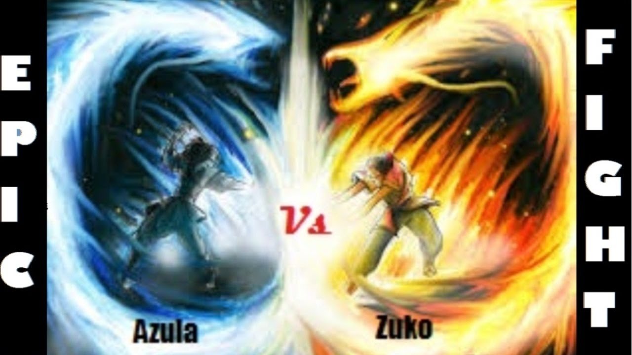 Azula Vs Zuko Fight In The Western Air Temple - YouTube