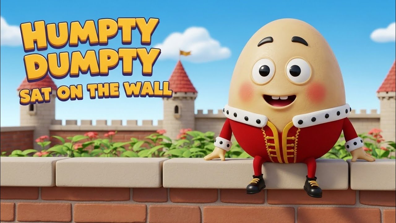 Humpty Dumpty Sat on a Wall | 3D Nursery Rhyme & Kids Song 🎶 - YouTube