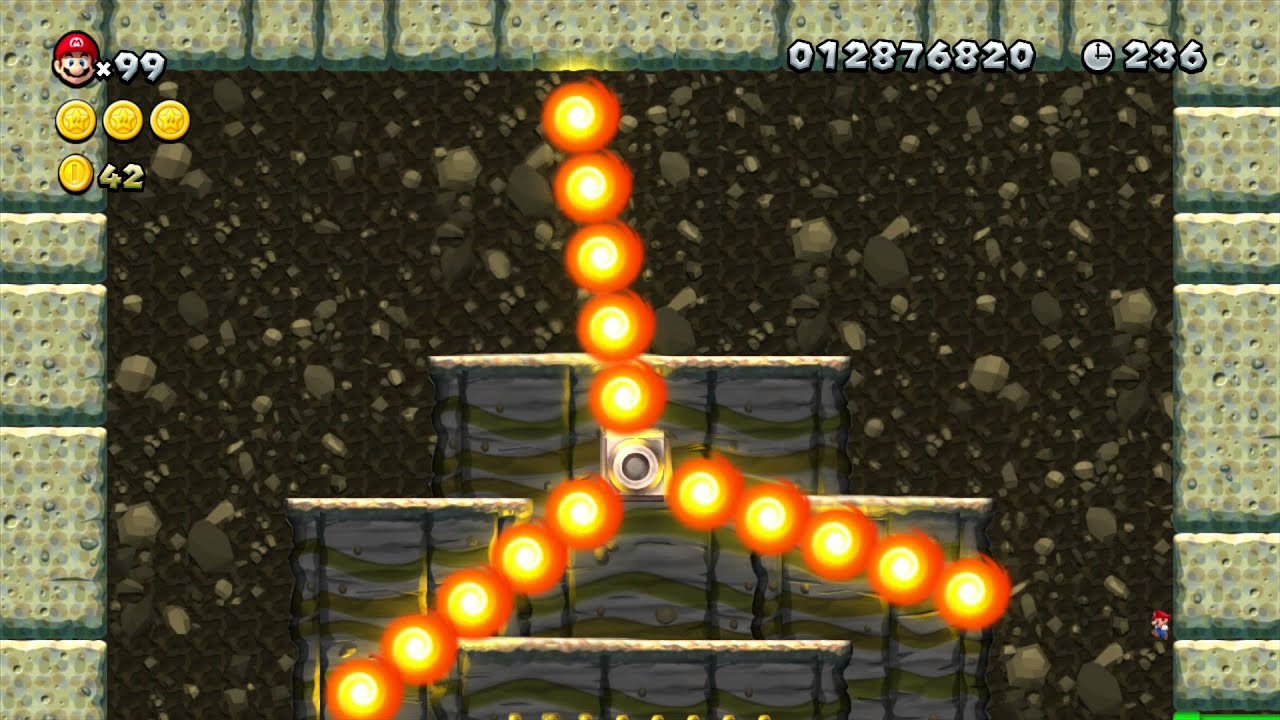 NSMBU Mini Run - Superstar Road-6 - Fire Bar Cliffs - YouTube