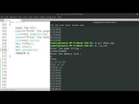 SPPU LP1-SPOSL:7 - LRU and Optimal Page Replacement Algorithms - YouTube
