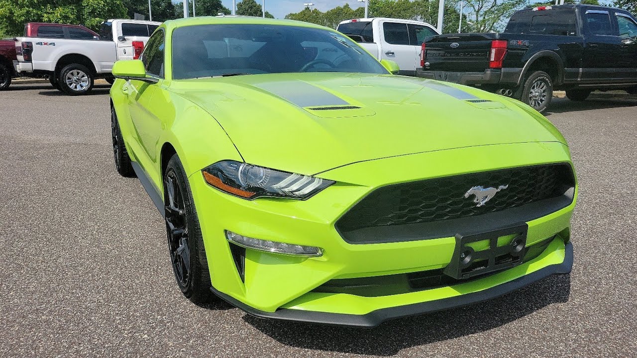 2020 Ford Mustang Certified Pre-Owned! Grabber Lime in color with 1700 ...