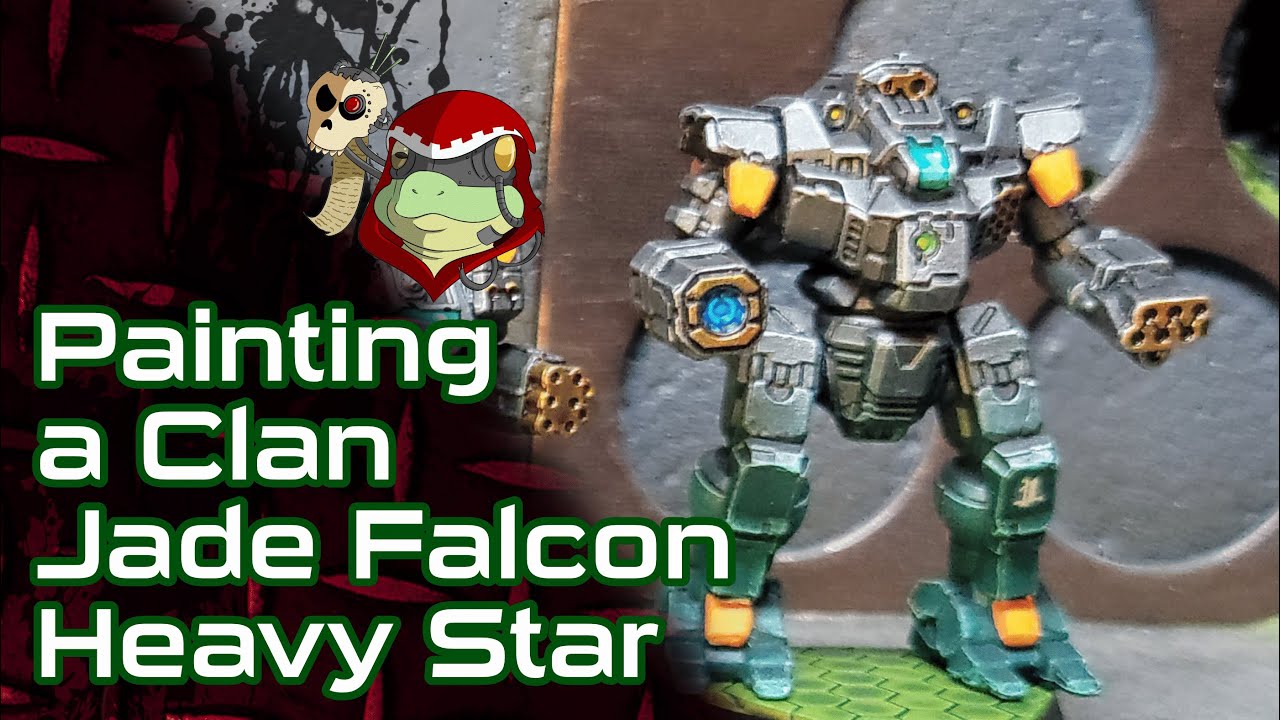 Battletech: How I painted a Clan Jade Falcon Heavy Battle Star - YouTube