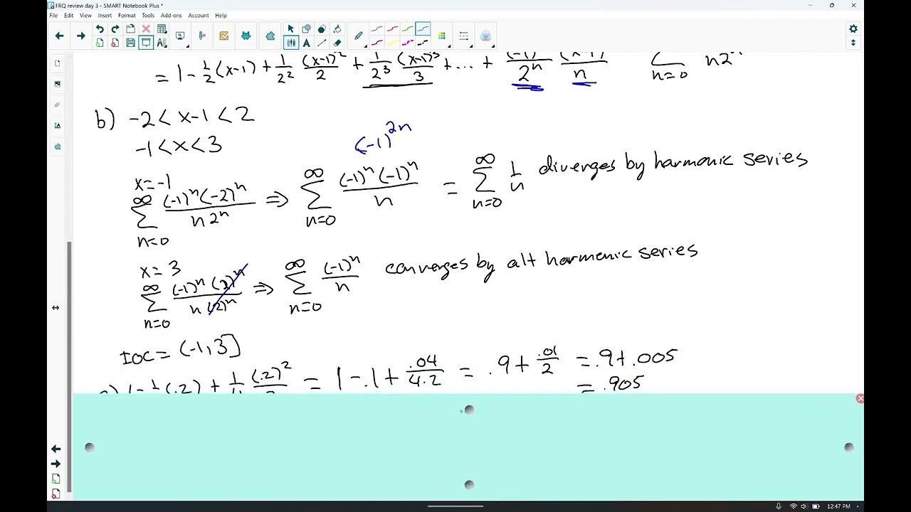 Calculus BC FRQ Sequence and Series review - YouTube