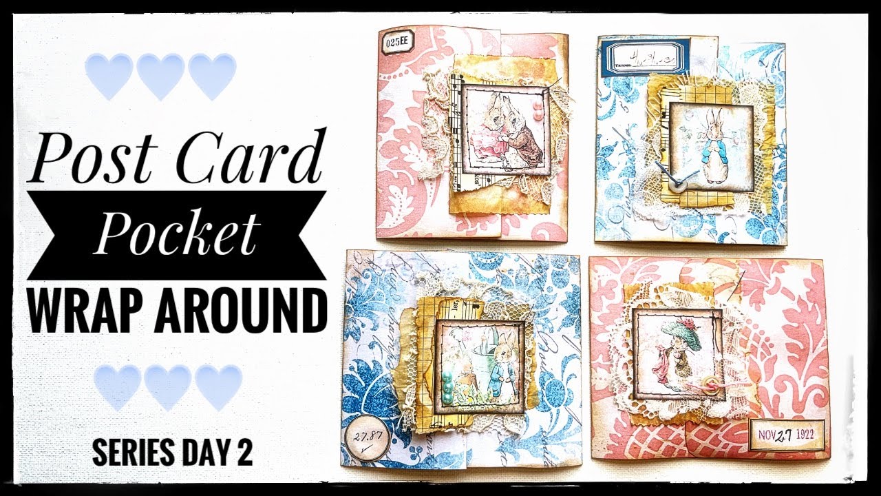 Post Card Pocket Wrap Around - Junk Journal - YouTube