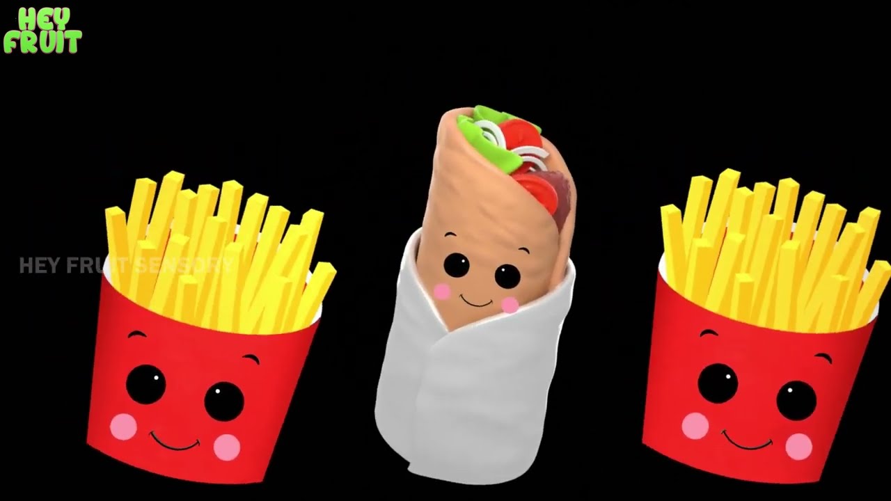 Foods Dance-Fun music and animation-Hey Fruits Sensory - YouTube