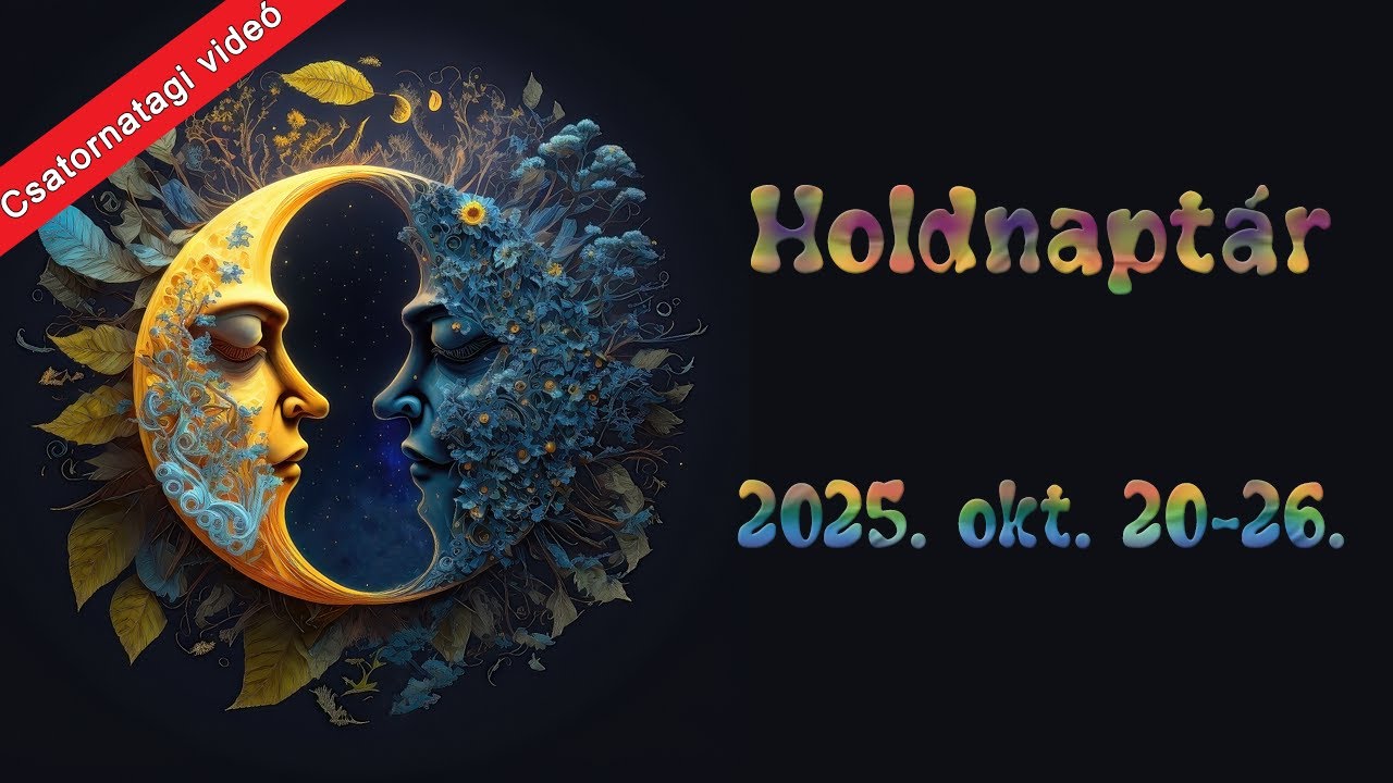 Holdnaptár + napi asztrológiai előrejelzés 2025. okt. 20-26 ...