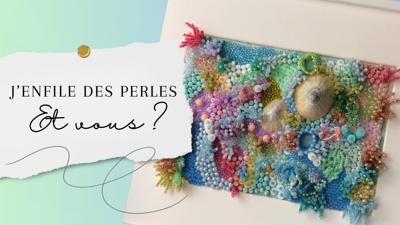 An other beaded frame to show you/Deuxième cadres à vous présenter ...