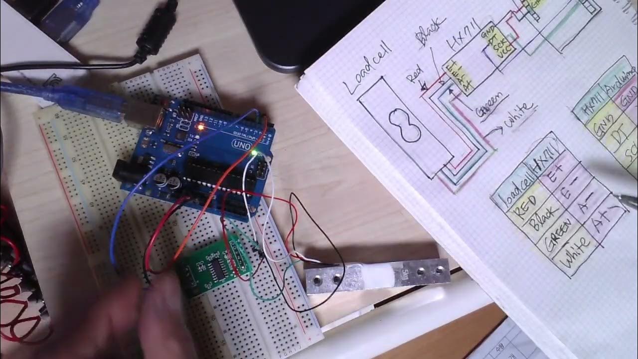 Weight measurement study using load cell and HX711(Arduino) - YouTube